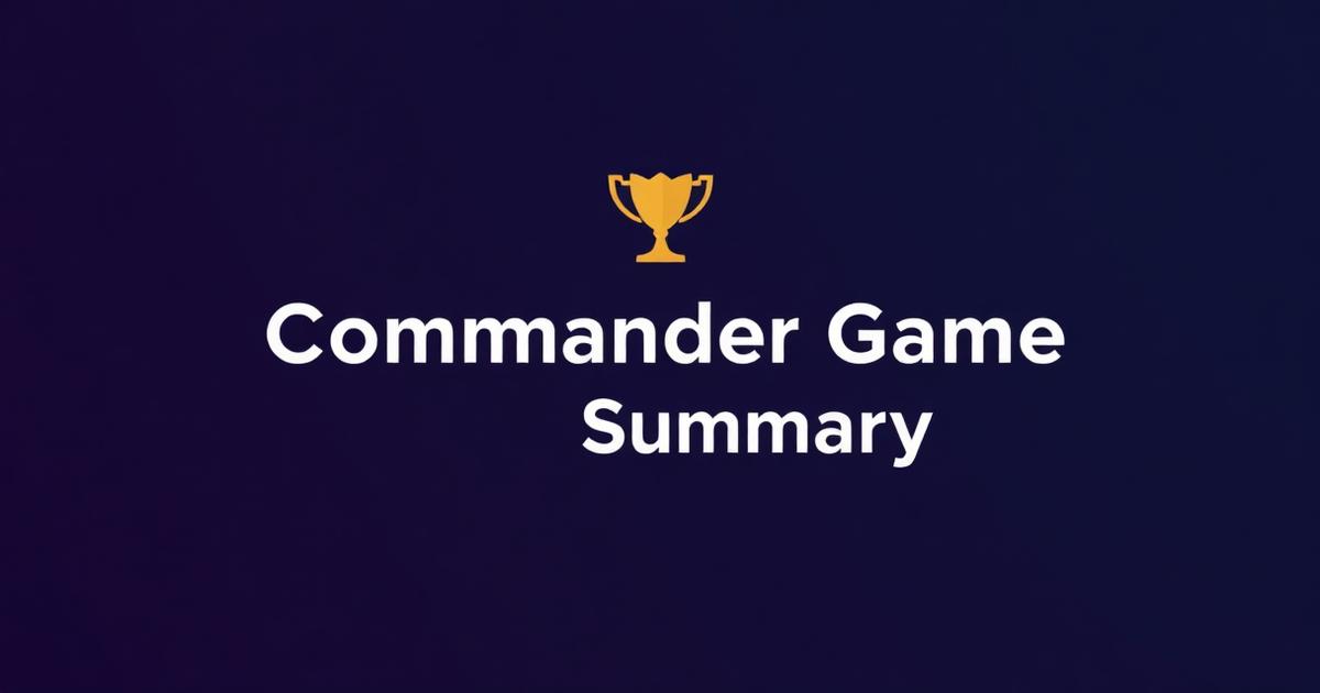 Commander Lens — The Smartest Way to Track Commander Games